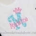Personalized Initial Shirt Princess Crown Initial