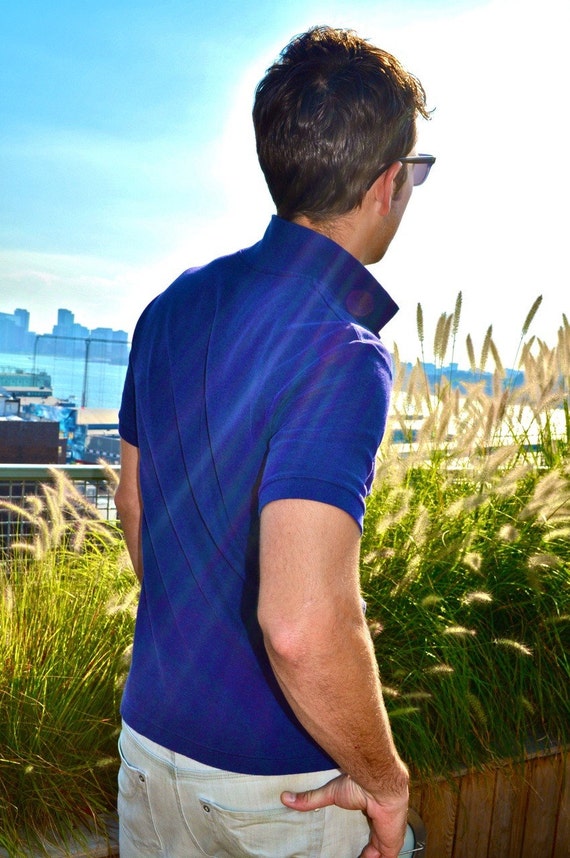 COLT FIREARMS Navy Blue Slim Fit Mens POLO Shirt Slim Medium M