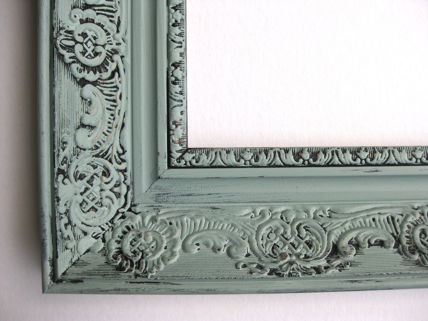 Vintage French Country Frame Duck Egg Blue Shabby and Chic