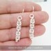 Long Sterling Silver Byzantine earrings chain maille