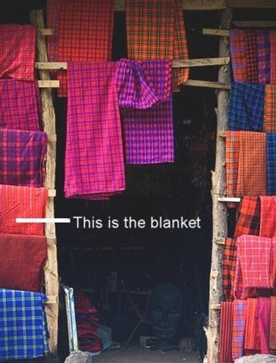 LARGE Masai Shuka Blanket Wrap Sarong Authentic Ethnic African