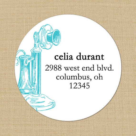 Vintage Candlestick Telephone Custom Address by PoshGirlBoutique