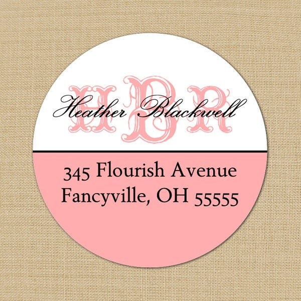 Fancy Monogram Custom Address Labels or by PoshGirlBoutique