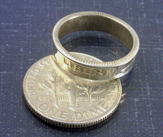 COIN RING U.S. Roosevelt Silver Dime Pinky or Toe