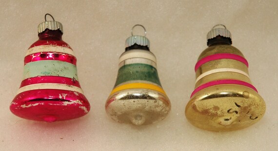 Vintage Set Of 12 1950s Shiny Brite Christmas Ornaments