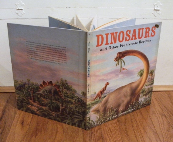 vintage book 1960 DINOSAURS And Other Prehistoric Reptiles A