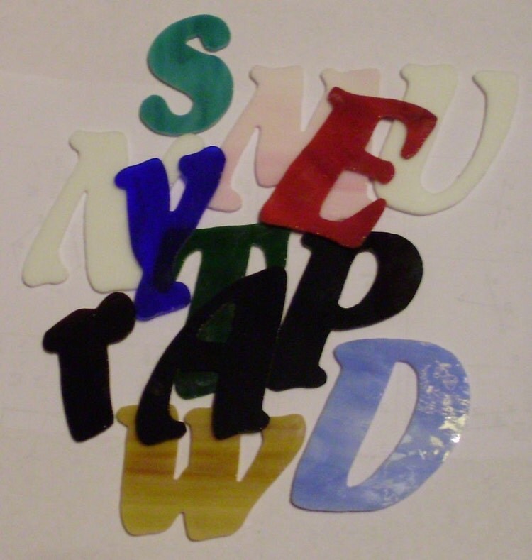 Stained Glass Letters and Numbers 2.5 by melissamosaics on Etsy