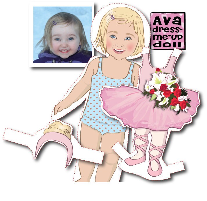 Toddler's Personalized Paper Doll Kit Printable