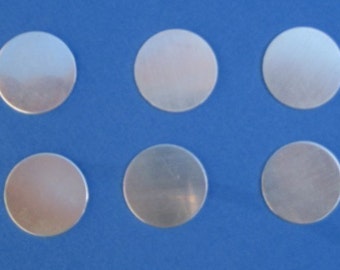 3/8 Inch Sterling Silver Discs Metal Stamping Blanks Smooth