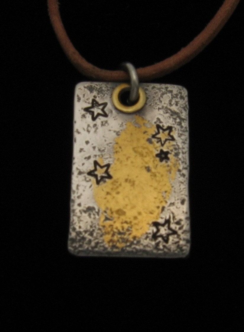 Southern Cross Constellation Sterling Silver Star Pendant with