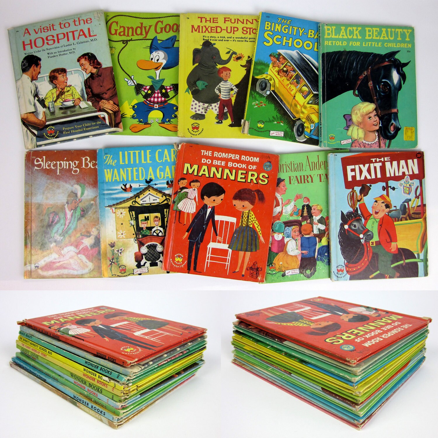 Instant Collection of Wonder Books 60s / Set of 10
