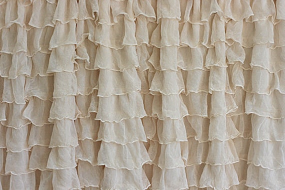Pre Ruffled Ruffle Fabric 2 Inch Wide Ivory