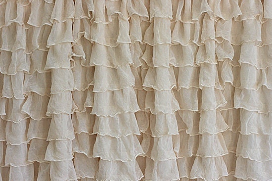 Pre Ruffled Ruffle Fabric 2 Inch Wide Ivory