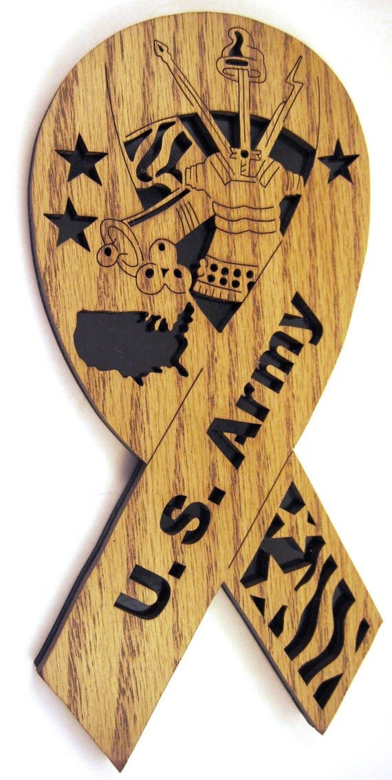 United States Army Ribbon scroll saw cut7p