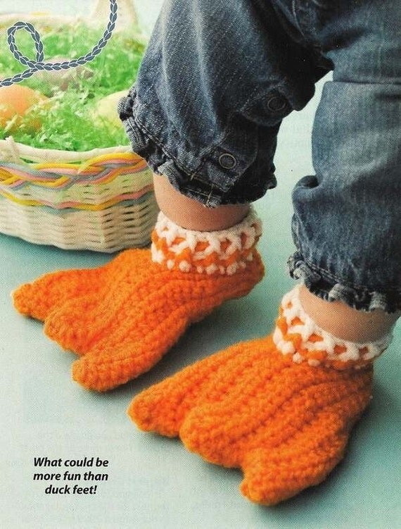 Items similar to Y008 Crochet PATTERN ONLY Duck Feet Only Adult or Baby ...
