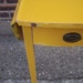 Distressed Side Table In Mustard Yellow