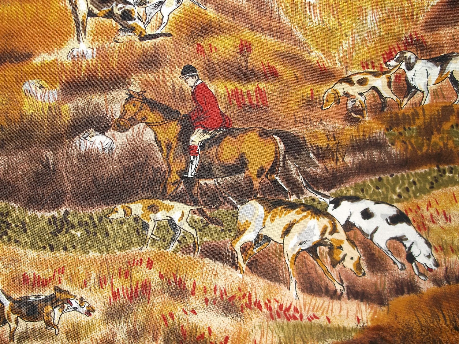 English Fox Hunting Fabric . . . The Alexander Henry