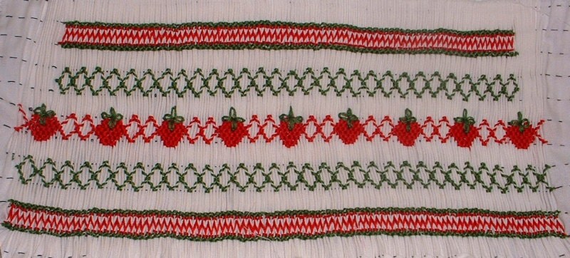 Smocked Insert: Strawberries