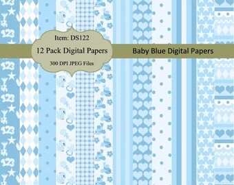 Light Blue Digital Backgrounds Digital Papers Light Blue