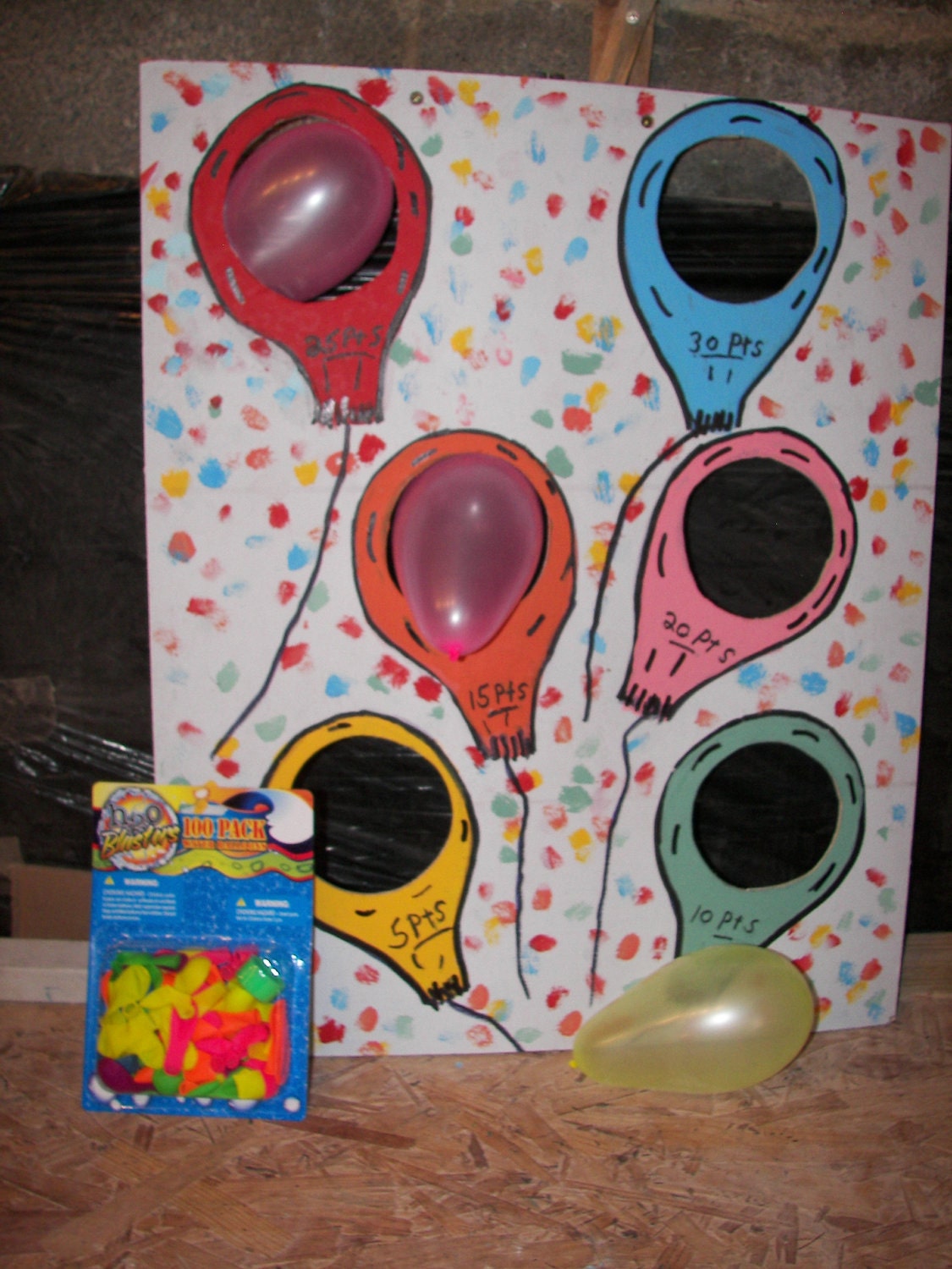 Water Balloon toss with 100 assorted Balloons