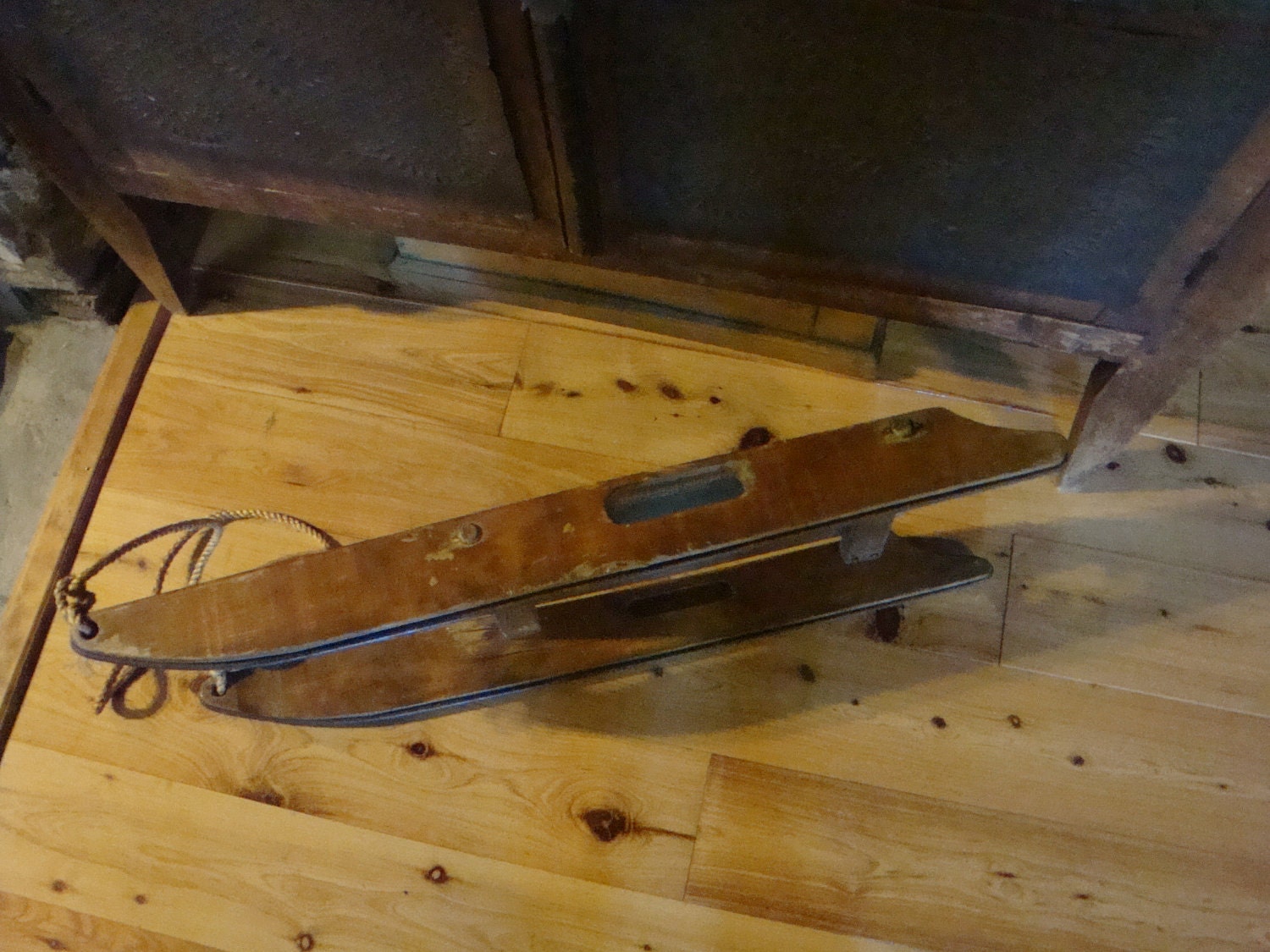 Antique Childs Wooden Sled by HarrietsDaughter on Etsy