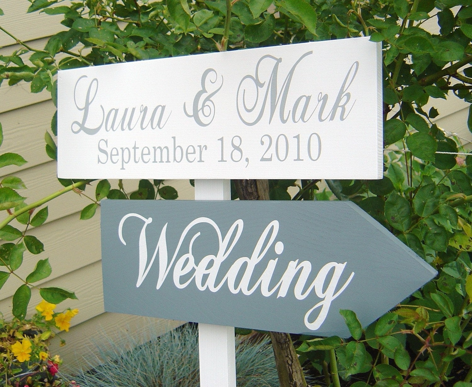 Wedding Signage Custom Wood Directional Sign by OurHobbyToYourHome
