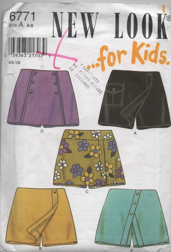 Kids Skort Sewing Pattern New Look Skort Pattern by creekyattic