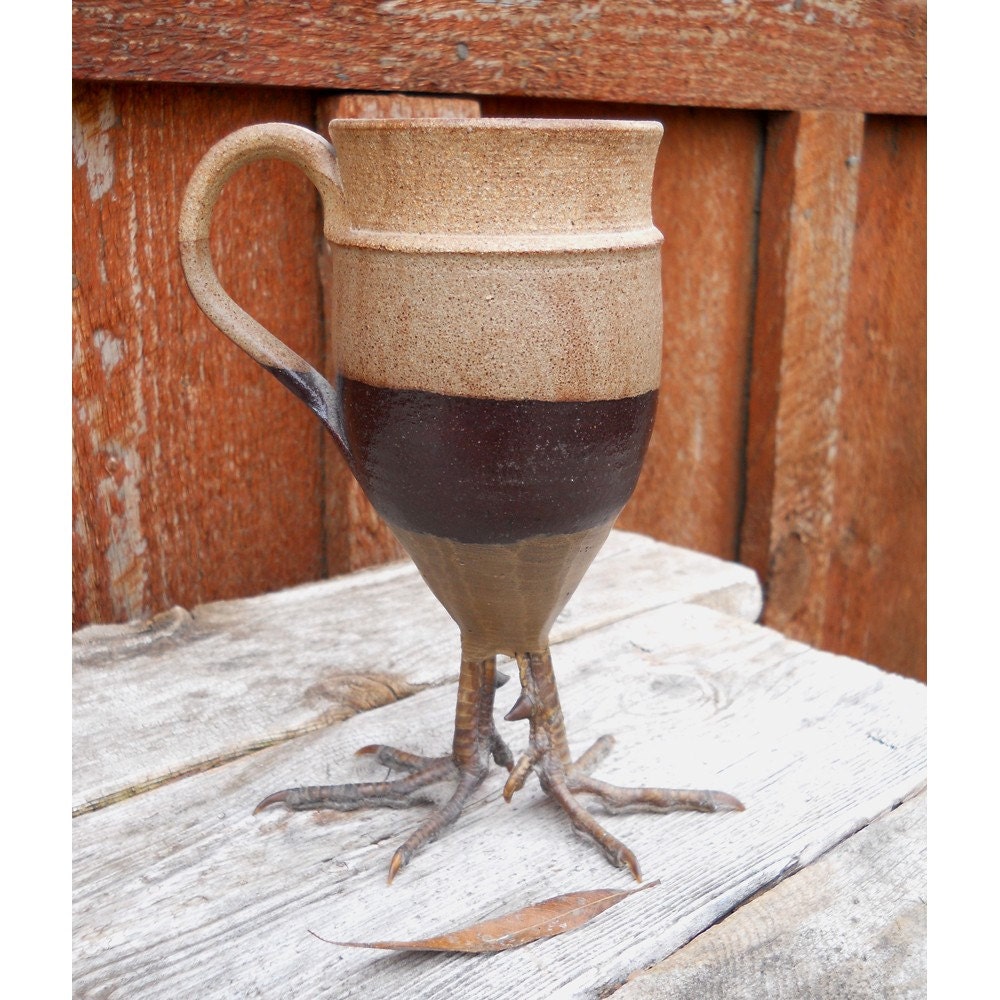 Bizarre Coffee Mug with Chicken Legs