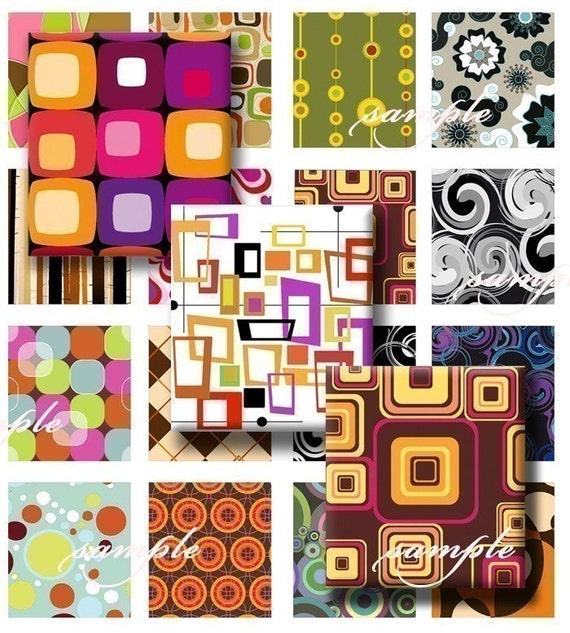 Items similar to Retro Oldies Designs Digital Collage ( 097) Sheet 0.75 ...