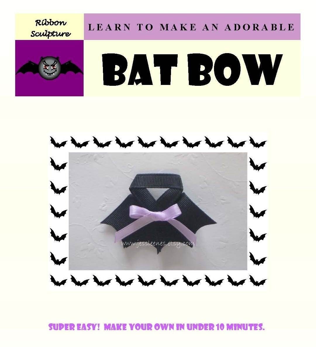 Bat Ribbon Sculpture Hair Bow Instructions E-book