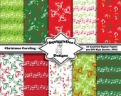 Items similar to Printable Christmas Digital Scrapbook Paper for Cards ...