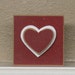 SQUARE BLOCK with red HEART for valentine and home decor