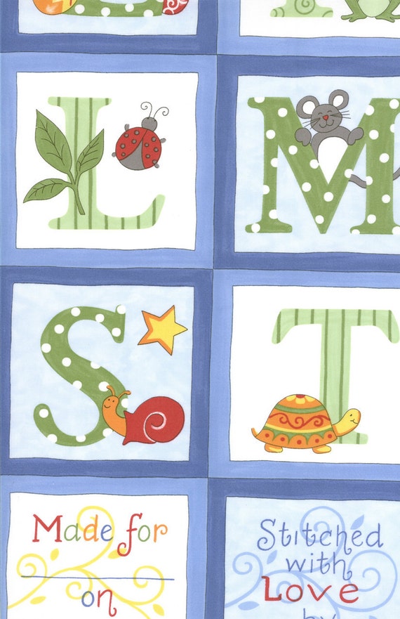 LOVE U book panel Modern Quilting BRUSHED Cotton fabric Moda