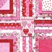 VALENTINE'S DAY charm pack Moda Always & Forever pink red
