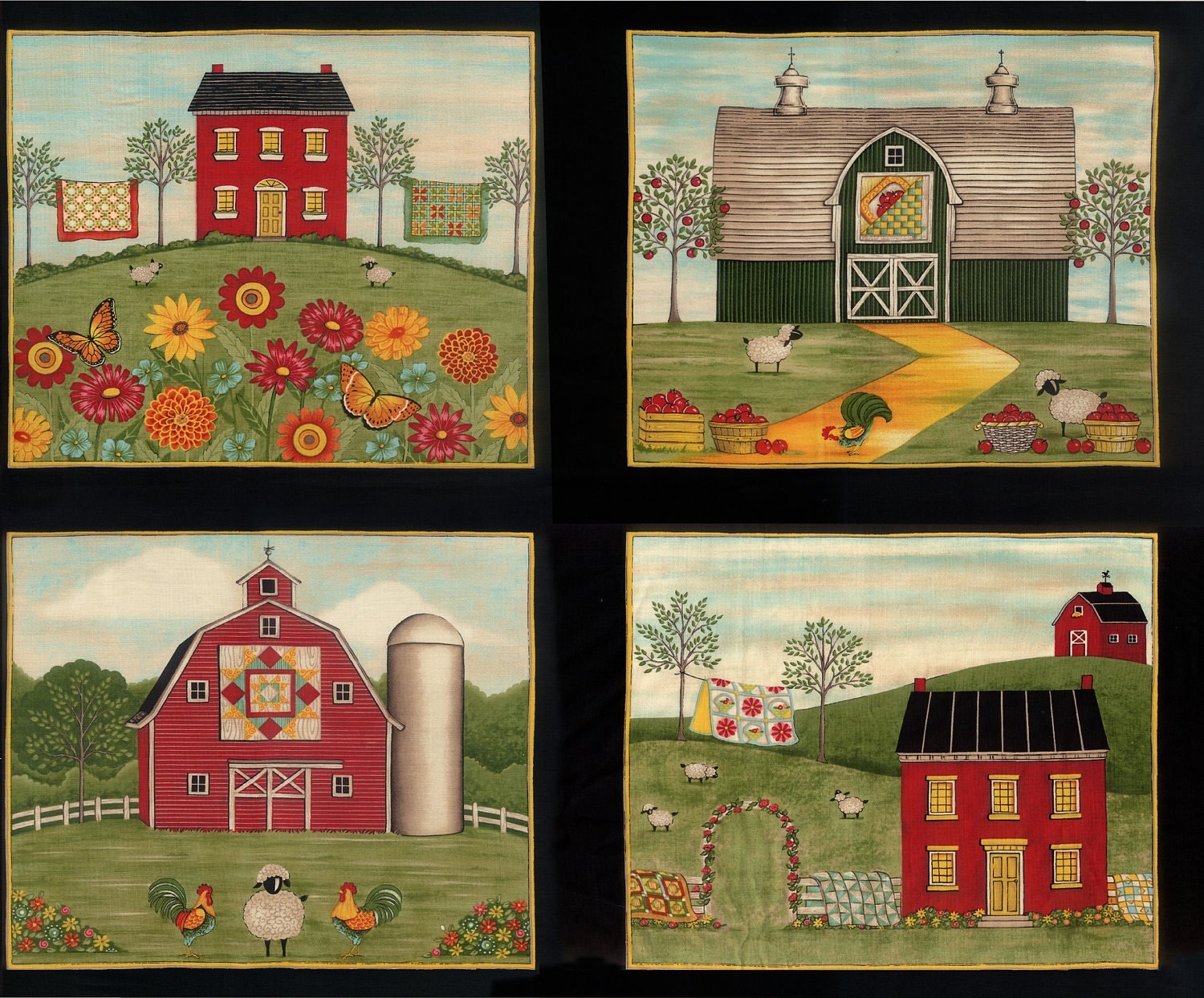 FABULOUS FALL panel Moda quilt fabric Autumn by melodyoftheheart