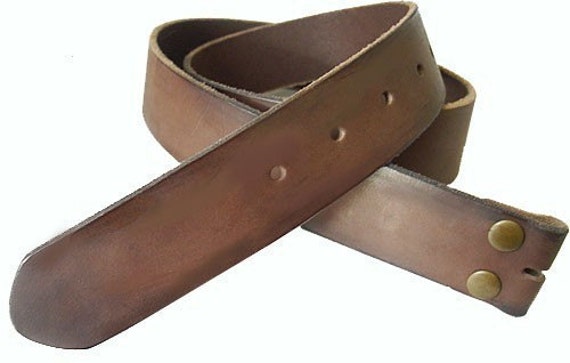 Mens Brown Leather Belt With Removable Buckle | semashow.com
