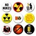 No Nukes Pin Large Pin-Back Button saying NO NUKES a simple