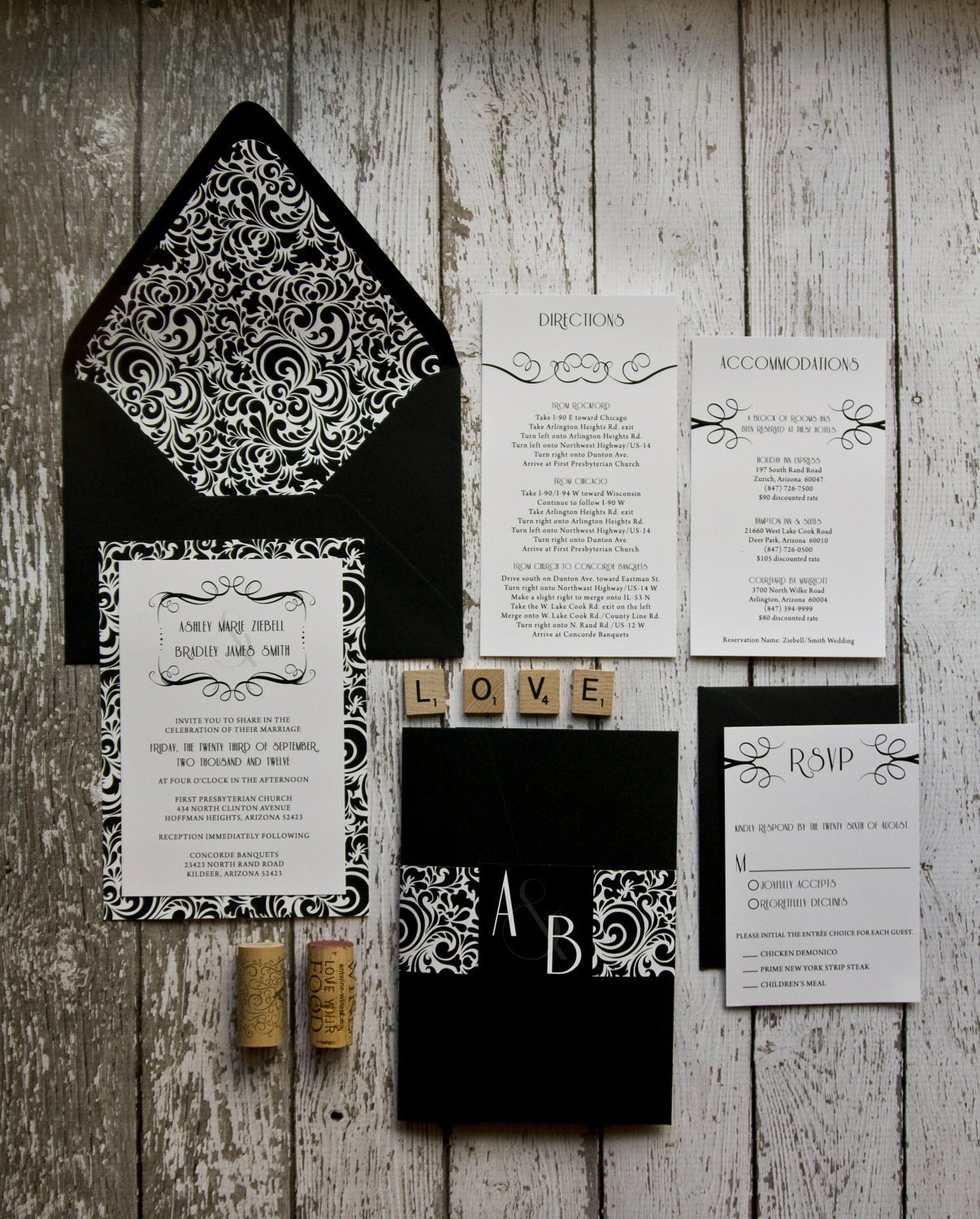 Art Deco Wedding Invitation – OnePaperHeart – Stationary & Invitations