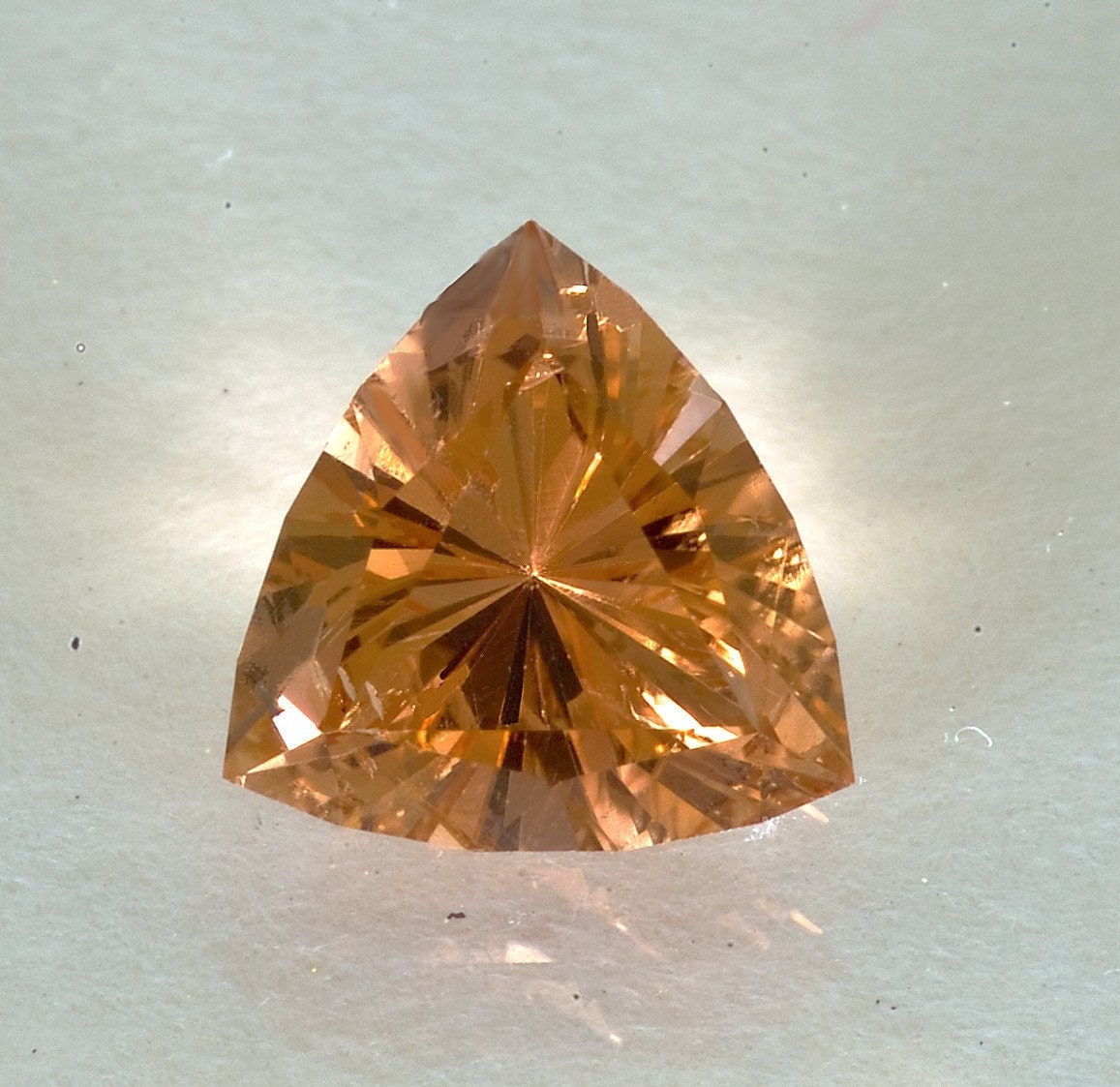 Imperial Topaz 1.38 carat Trillion cut Grade AA Eye Clean