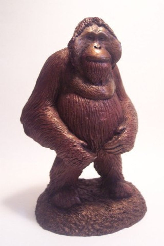 Bornean Orangutan Standing Male Sculpture