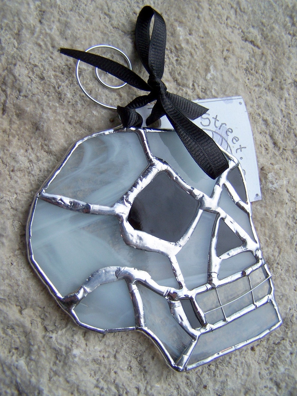 Stained Glass Skull Suncatcher