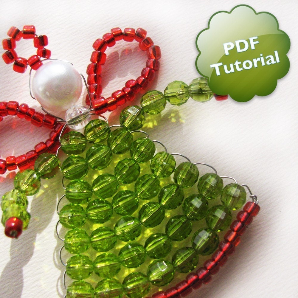 DIY PDF Tutorial Little Angel Beaded Ornament / Souvenir