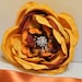 Fall Carnival Flower hair clips in deep purple yellow rust