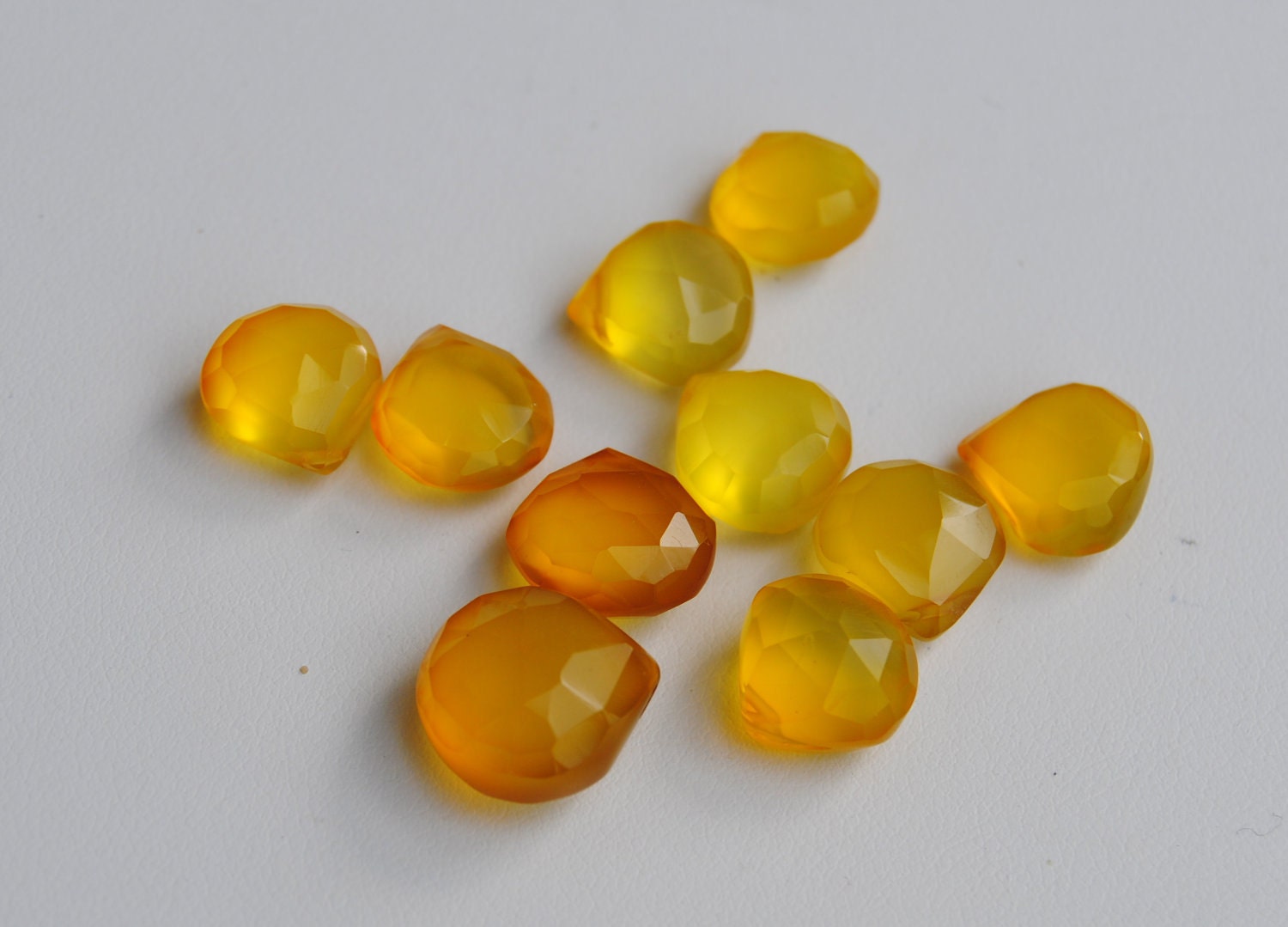 Yellow Chalcedony Briolettes