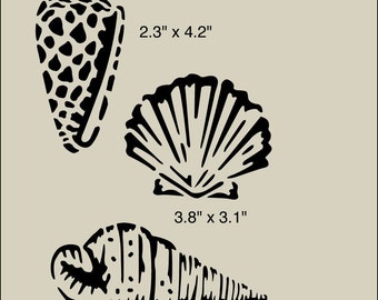 Shell stencils | Etsy