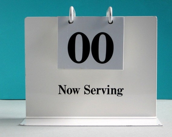 Vintage Now Serving Sign