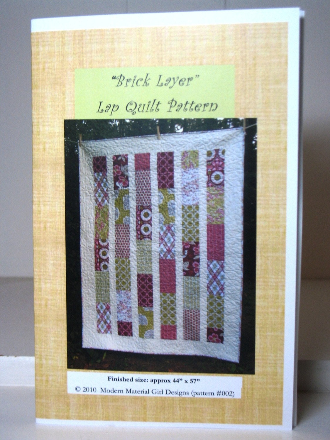 PATTERN Brick Layer Lap Quilt ...easy uses fat quarters or
