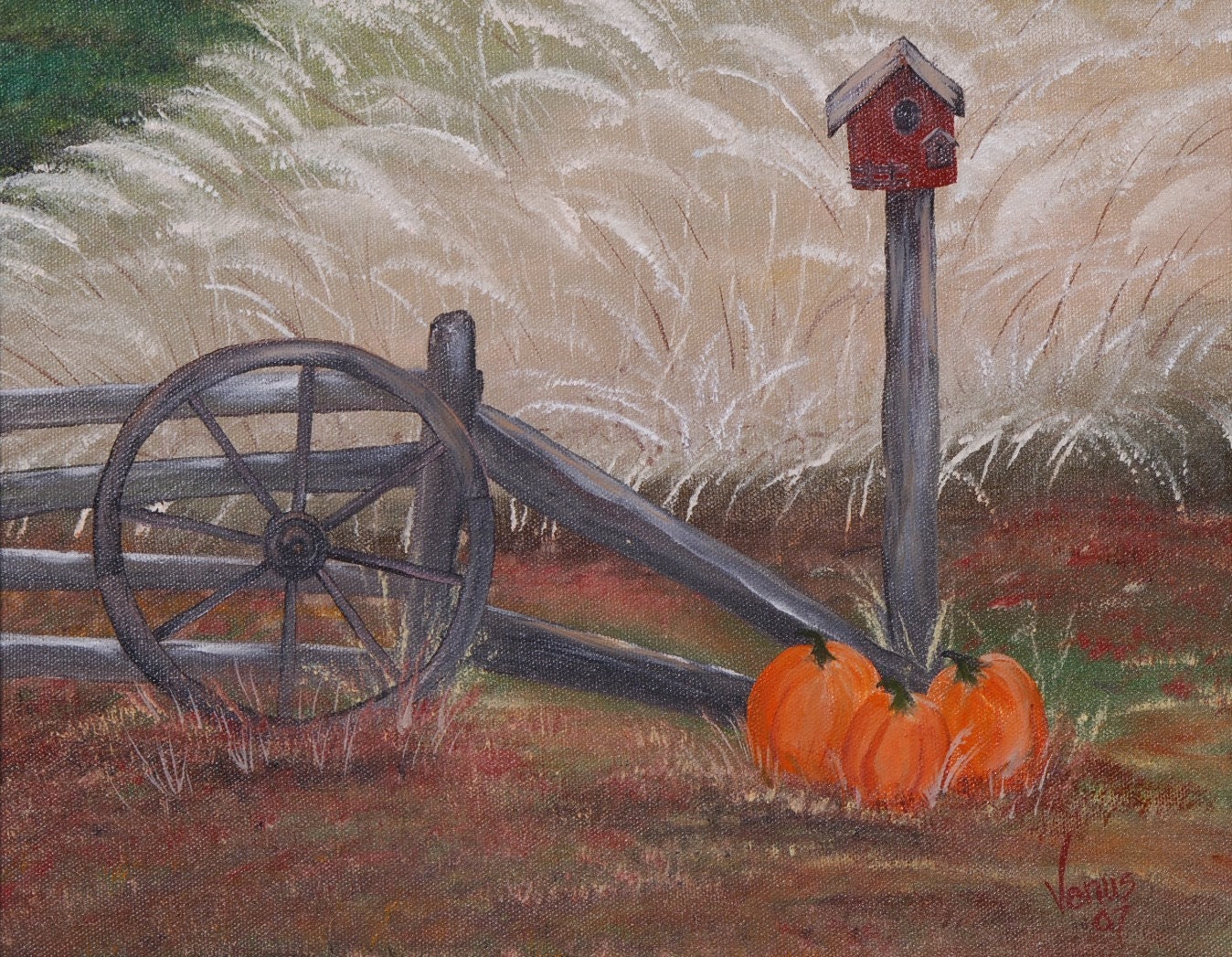 Harvest Time Original Oil Painting