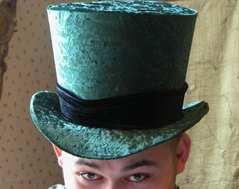 Deep Emerald Green Top Hat