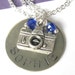 Silver Personalized Camera Necklace Hand Stamped by DistinctlyIvy